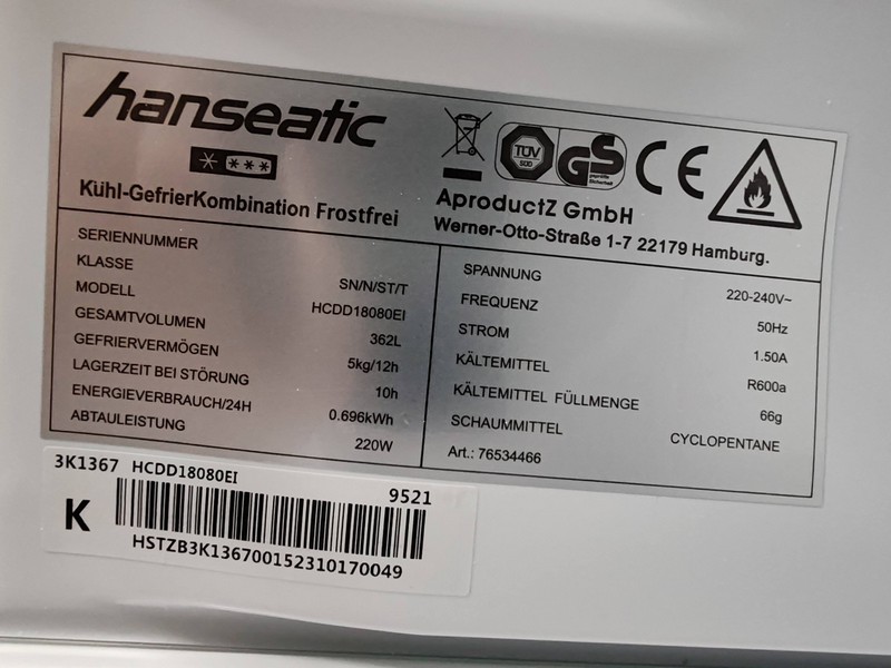 Frižider Hanseatic Multi Door HCDD18080EI (2) , 180cm., | OUTLET BELE ...